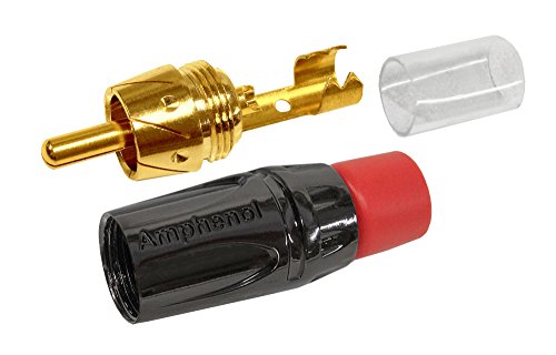 1 Foot β High-Definition Audio Interconnect Cable Pair CUSTOM MADE By WORLDS BEST CABLES β using Mogami 2964 wire and Amphenol ACPL Black Chrome Body, Gold Plated RCA Connectors