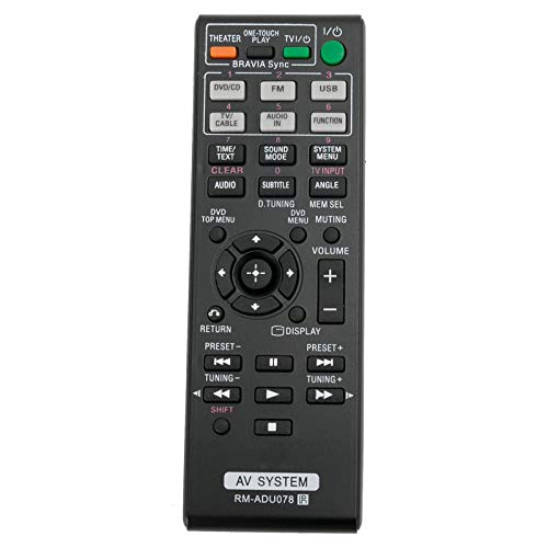 RM-ADU078 RMADU078 Replace Remote Control fit for Sony DVD Home Theater AV System HCD-DZ610 DAV-DZ170 DAV-DZ171 DAV-DZ175 RM-ADU079 DAV-TZ210 DAV-TZ510 DAV-TZ710 HBD-DZ170 HBD-DZ171 HBD-DZ175