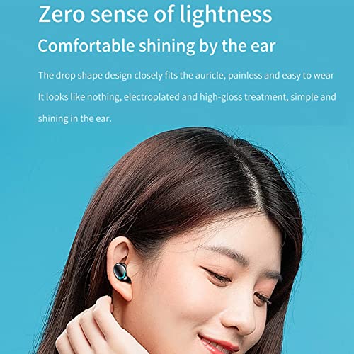 BIERELAOZI Mini Wireless Sports Earbuds Waterproof Bluetooth Headphones with Fast Charging Case, Noise Canceling Headset in-Ear Stereo Ear Buds Earphones
