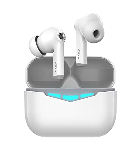 HECATE GM3 True Wireless Earbuds -60ms Low Latency - PixArt Bluetooth 5.2 Auto Pairing - IP55 Water Proof-Touch Enabled-White