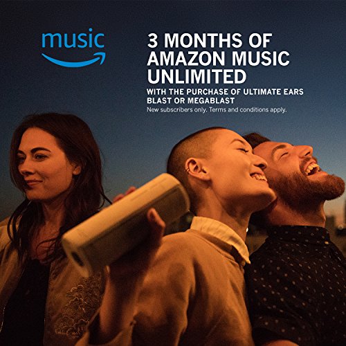 Ultimate Ears MEGABLAST Portable Waterproof Wi-Fi and Bluetooth Speaker with Hands-Free Voice Control - Graphite