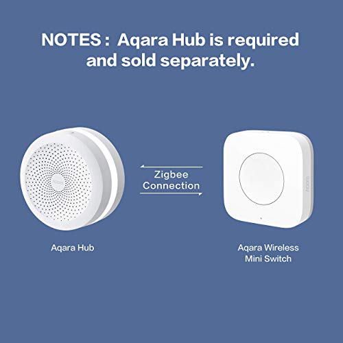 Aqara Door and Window Sensor Plus Aqara Wireless Mini Switch, Requires AQARA HUB, Zigbee Connection, for Remote Monitoring, Alarm System and Smart Home Automation