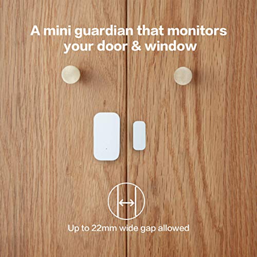 Aqara Door and Window Sensor Plus Aqara Wireless Mini Switch, Requires AQARA HUB, Zigbee Connection, for Remote Monitoring, Alarm System and Smart Home Automation