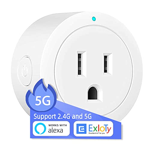 Alexa Smart Plug Exioty, Simple Set Up with One Voice Command, “Amazon Alexa” APP Remote Control, Voice Control, Timer & Schedulete, Stable Connection,Bluetooth Mesh, Require Alexa Echo(1 Pack)