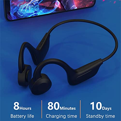 LADIGASU Wireless Bluetooth Headset Osteoconductive Headset Ear Hook Sports Headset Business Headset Lightweight Noise Reduction Bluetooth 5.2 Earphone