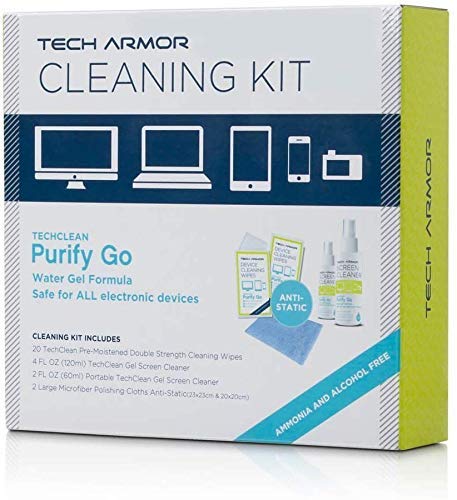 Tech Armor 120 ML Pro Cleaning Kit - Screen Cleaning Bottles for TV Screen Cleaner, Computer Screen Cleaner, Laptop, Phone, Ipad - Computer Cleaning kit Electronic Cleaner - with Microfiber Cloths
