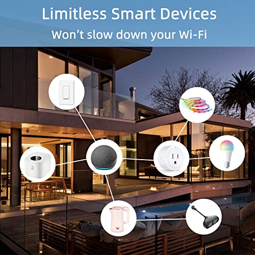 Alexa Smart Plug Exioty, Simple Set Up with One Voice Command, “Amazon Alexa” APP Remote Control, Voice Control, Timer & Schedulete, Stable Connection,Bluetooth Mesh, Require Alexa Echo(1 Pack)