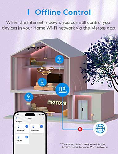 meross Smart LED Light Bulb, Smart WiFi LED Bulbs Compatible with Apple HomeKit, Siri, Alexa, Google Home & SmartThings, Dimmable E26 Multicolor 2700K-6500K RGBWW, 810 Lumens 60W Equivalent, 1 Pack