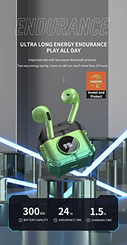 Bluetooth Headphones V5.3 Wireless Earbuds 65Hrs Standby Battery Life with Wireless Charging Case & LED Power Display Deep Bass IPX7 Waterproof Earphones Microphone Stereo Headset for iPhone & Android