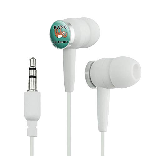 GRAPHICS & MORE Hang in There Sloth Funny Humor Novelty in-Ear Earbud Headphones