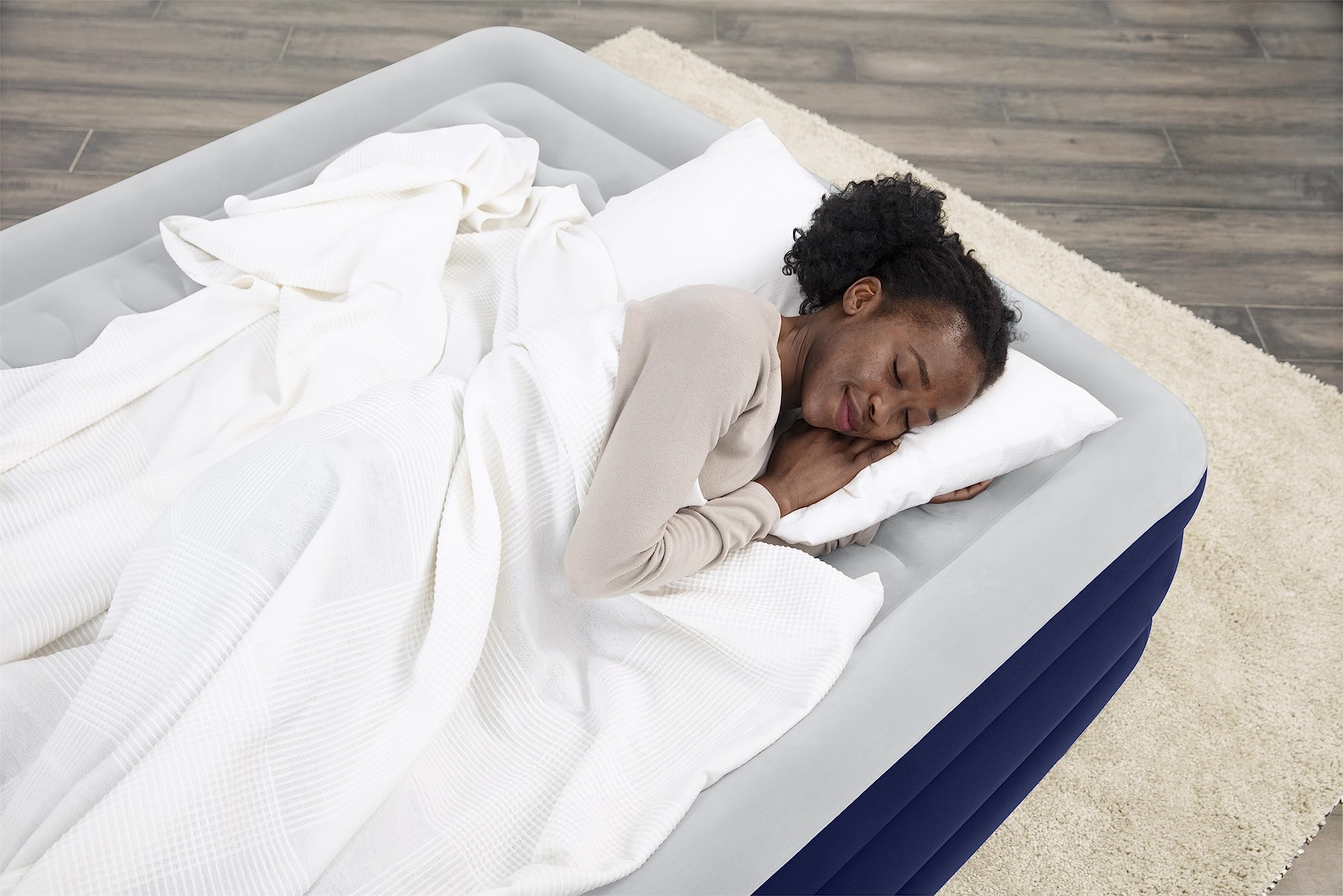 Bestway Tritech Air Mattress Full 15" with Built-in AC Pump, Navy
