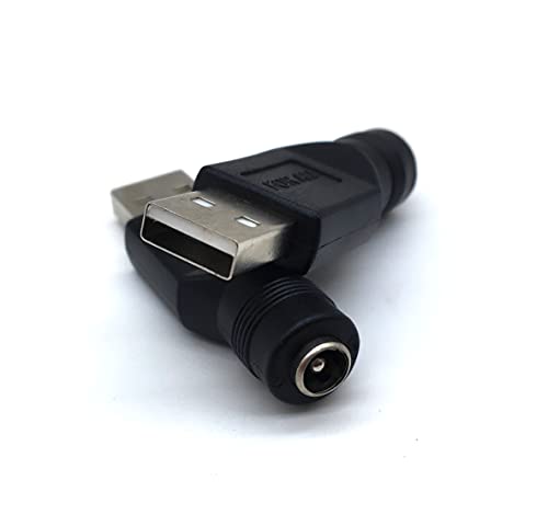 USB to DC Power Adapter, Traodin USB 2.0 Male to DC 5.5mm x 2.1mm Female 5V Connector Power Charging Adapter for USB Charging Device and for Laptop PC (2Pcs) (USB M/5.5x2.1 F)