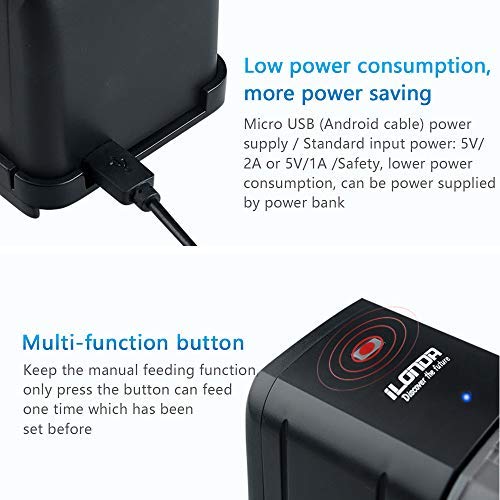 iLONDA L88 Wi-Fi Automatic Aquarium Fish Tank Feeder Timer Adjustable Food Dispenser (APP Control & USB Power Supply), Compatible with Amazon Alexa(Rose Gold, Shockproof Pack