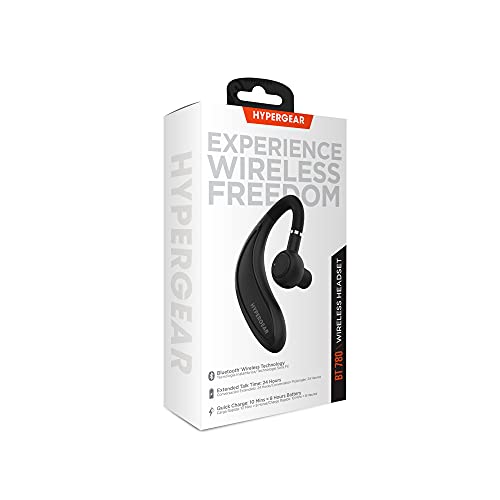 HyperGear BT 780 Wireless Headset with Noise Isolating Mic, Multipoint Device Connection, Ultralight Earphone for Driving/Truckers/Office, Compatible with Bluetooth Devices