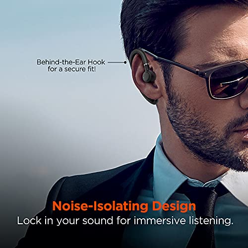 HyperGear BT 780 Wireless Headset with Noise Isolating Mic, Multipoint Device Connection, Ultralight Earphone for Driving/Truckers/Office, Compatible with Bluetooth Devices