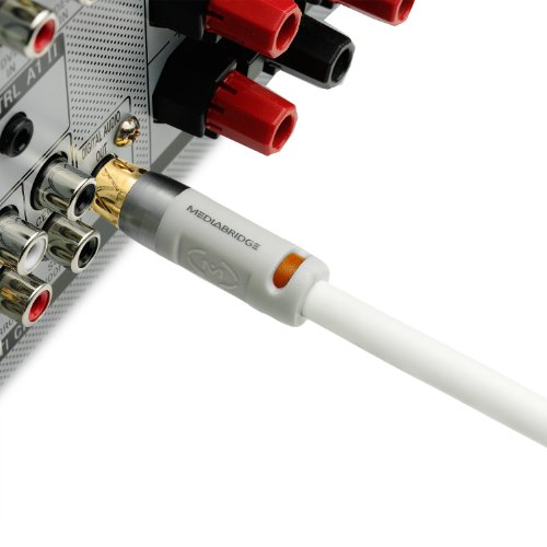 Mediabridge™ Ultra Series Digital Audio Coaxial Cable (2 Feet) - Dual Shielded with RCA to RCA Gold-Plated Connectors - White - (Part# CJ02-6WR-G2)
