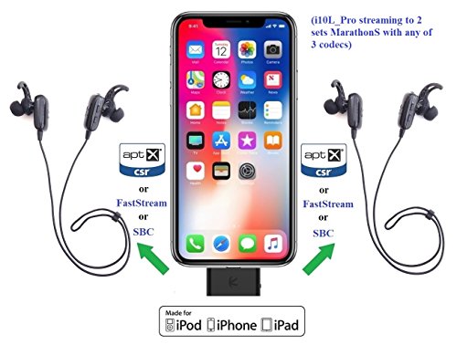 KOKKIA Marathons_3codecs : Bluetooth Stereo Headset with 3 codecs (SBC, aptX, FastStream). Compatible with Bluetooth iPhones,iPads/iPods and Other Bluetooth Stereo Sources.