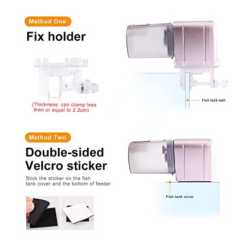 iLONDA L88 Wi-Fi Automatic Aquarium Fish Tank Feeder Timer Adjustable Food Dispenser (APP Control & USB Power Supply), Compatible with Amazon Alexa(Rose Gold, Shockproof Pack