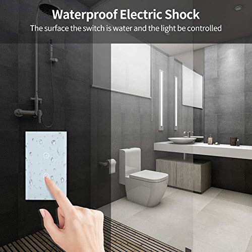 2pack Smart Light Switch WiFi Touch Wall Light Switch Easy to Install, App Remote Control Timer Switch,Voice Control,Set Schedule Timer,Compatible with Amazon Alexa and Google Assistant