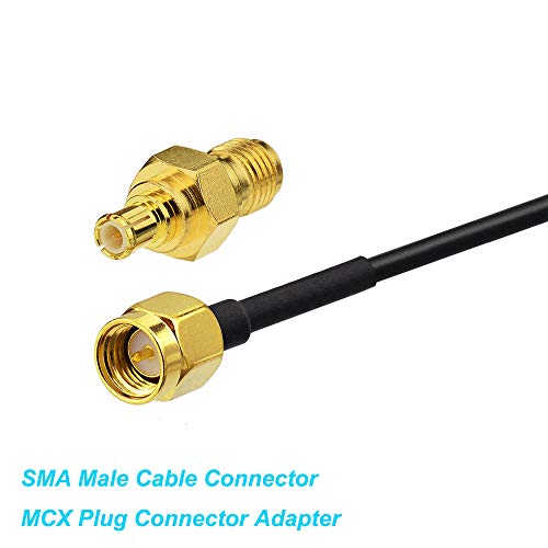 Bingfu Dual Band 978MHz 1090MHz 5dBi Magnetic Base SMA Male MCX Antenna (2-Pack) for Aviation Dual Band 978MHz 1090MHz ADS-B Receiver RTL SDR Software Defined Radio USB Stick Dongle Tuner Receiver