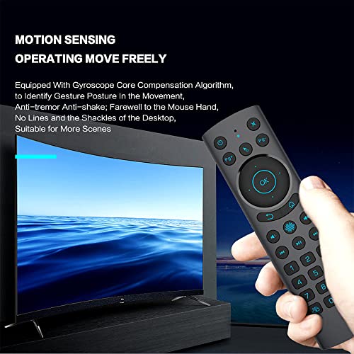 G20BTS Plus Wireless Bluetooth 5.0 Voice Backlit Remote Control Support 2.4G USB Gyroscope IR Learning Remote Control for Android TV Box(G20S Pro Plus)
