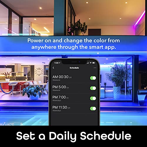Geeni Prisma Neoflex Smart WiFi LED Strip Lights, Waterproof Color Changing RGB Silicone LED Light Strips for Bedroom and Outdoors with App Remote Control, Works with Alexa and Google Home, 16.4 ft