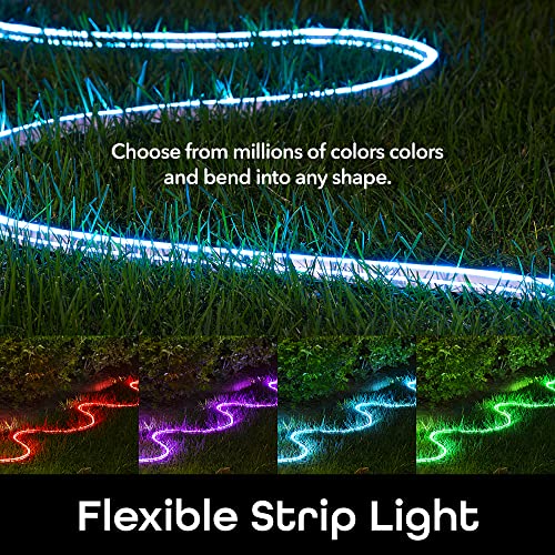 Geeni Prisma Neoflex Smart WiFi LED Strip Lights, Waterproof Color Changing RGB Silicone LED Light Strips for Bedroom and Outdoors with App Remote Control, Works with Alexa and Google Home, 16.4 ft