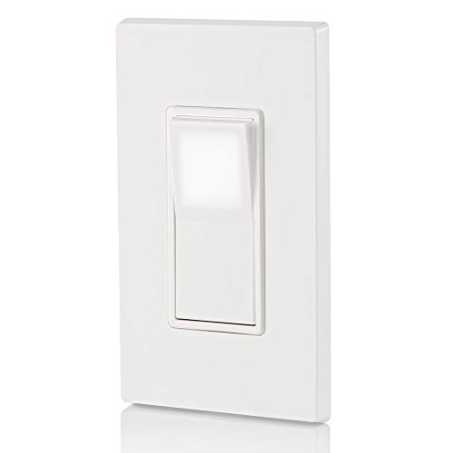 Leviton L5614-2W 15 Amp, 120/277 Volt, Decora LED Illuminated Rocker 4-Way AC Quiet Switch, Residential Grade, Grounding, White
