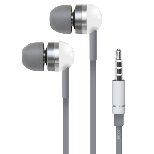 iSound EM-130 Stereo Earbuds with Microphone (white/gray)