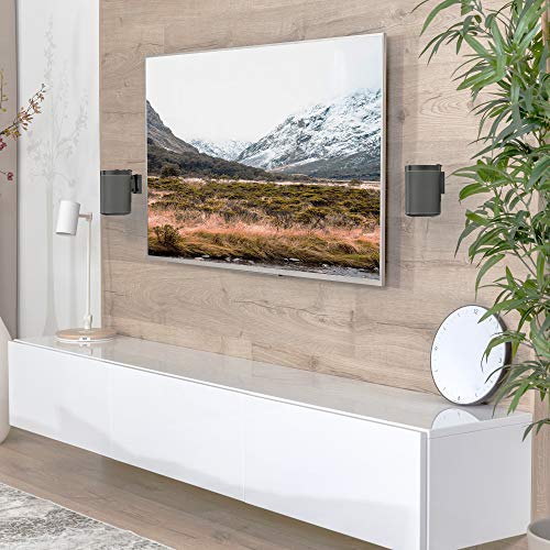 VIVO Dual Wall Mount Brackets Designed for Sonos One, SL, and Play:1 Audio Speakers, Adjustable Mounting for 2 Sonos Speakers, Black, MOUNT-PLAY1B