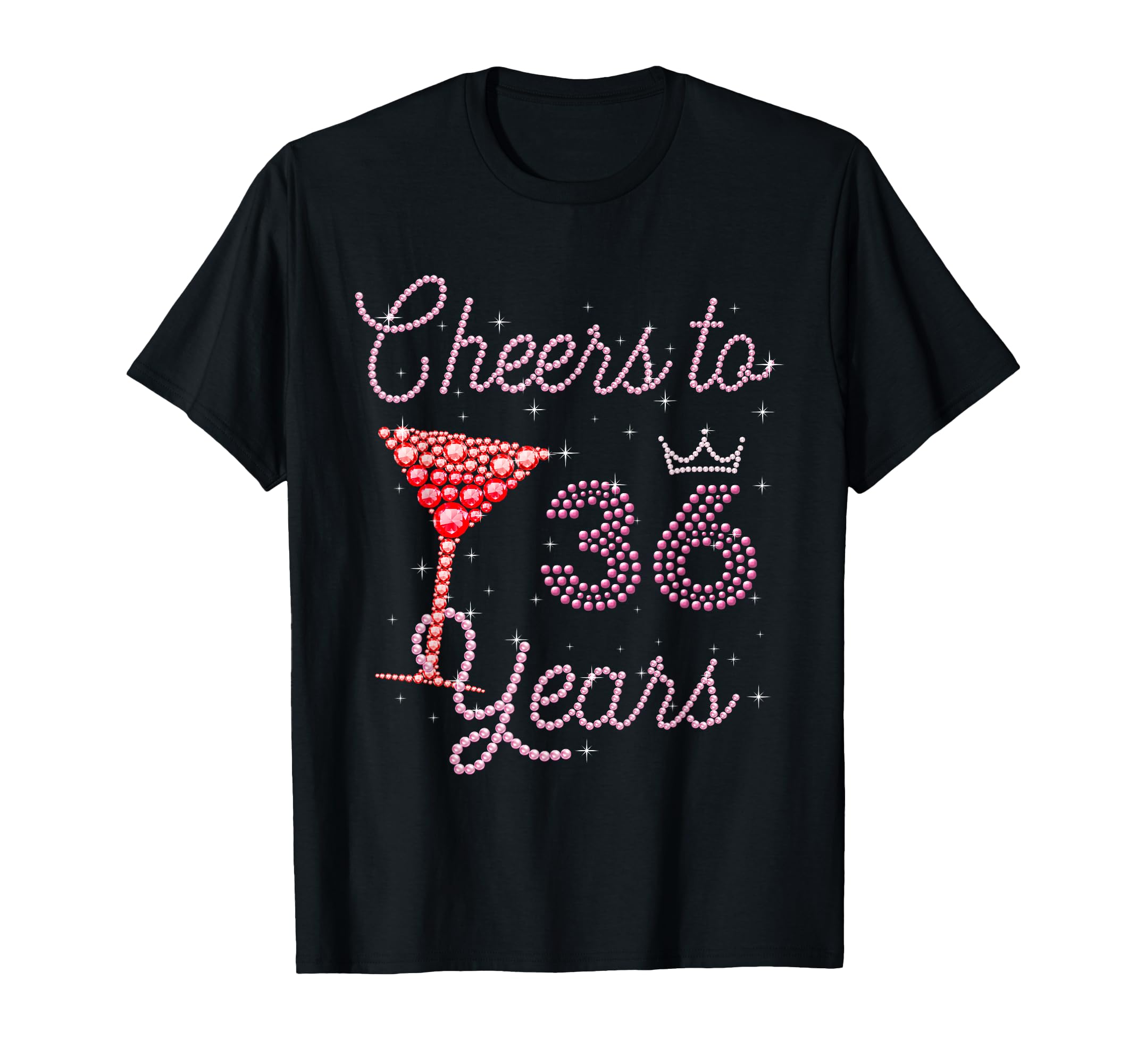 Cheers To 36 Years 36th Birthday 36 Years Old Bday T-Shirt