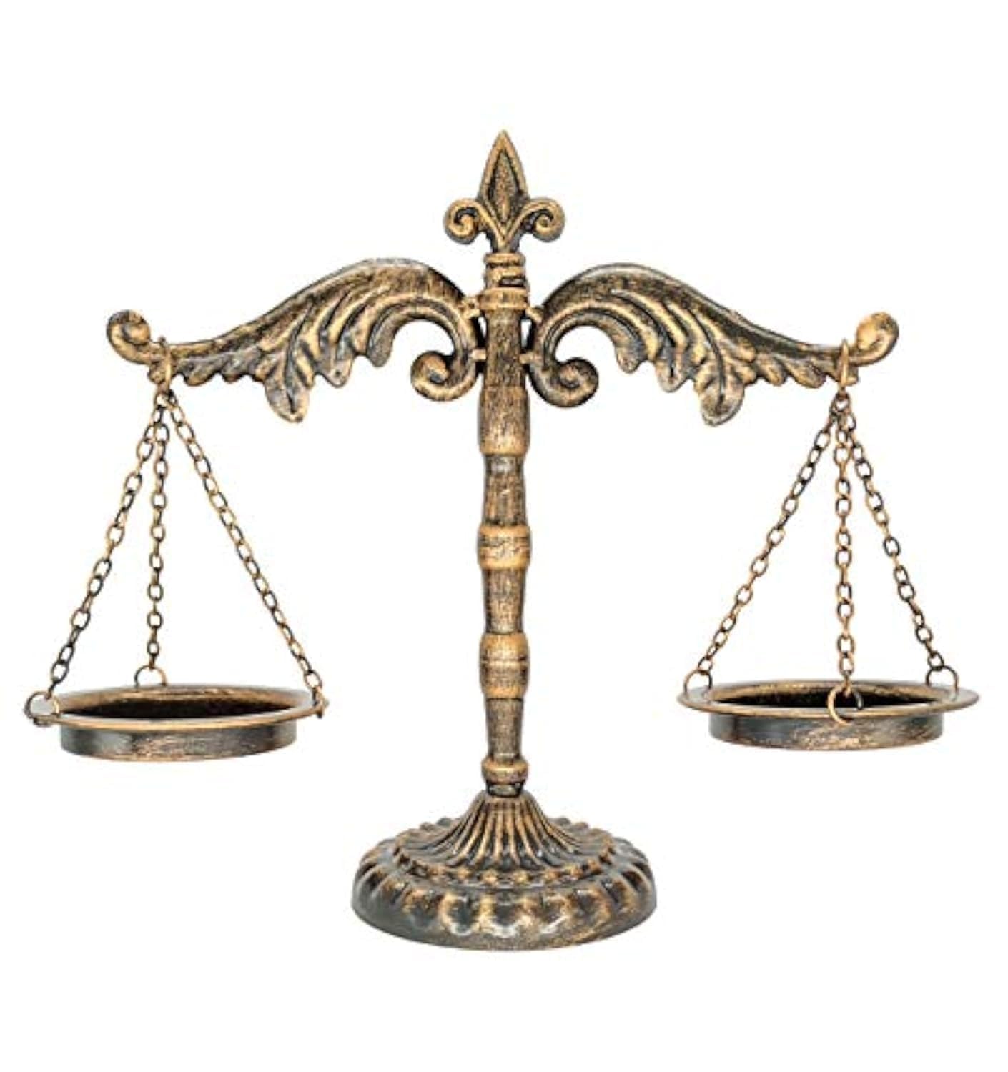 Owlgift Vintage Style Metal Libra Jewelry Display, Scale Tray Cosmetic Organizer, Jewelry Storage, Unique Centerpiece Stand – Bronze