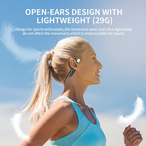 opiytou Bone Conduction Headphones Bluetooth,Wireless Open Ear Sport Headphones,Built-in Mic,IPX6 Sweat Resistant 001 0