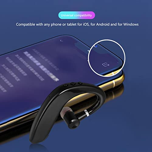 070 Headphone Business Earphone Portable Bluetooth Headset Waterproof Ultralight Hands Free Single Ear Business Earphone for Sport Driving Business Office Single Ear Headset