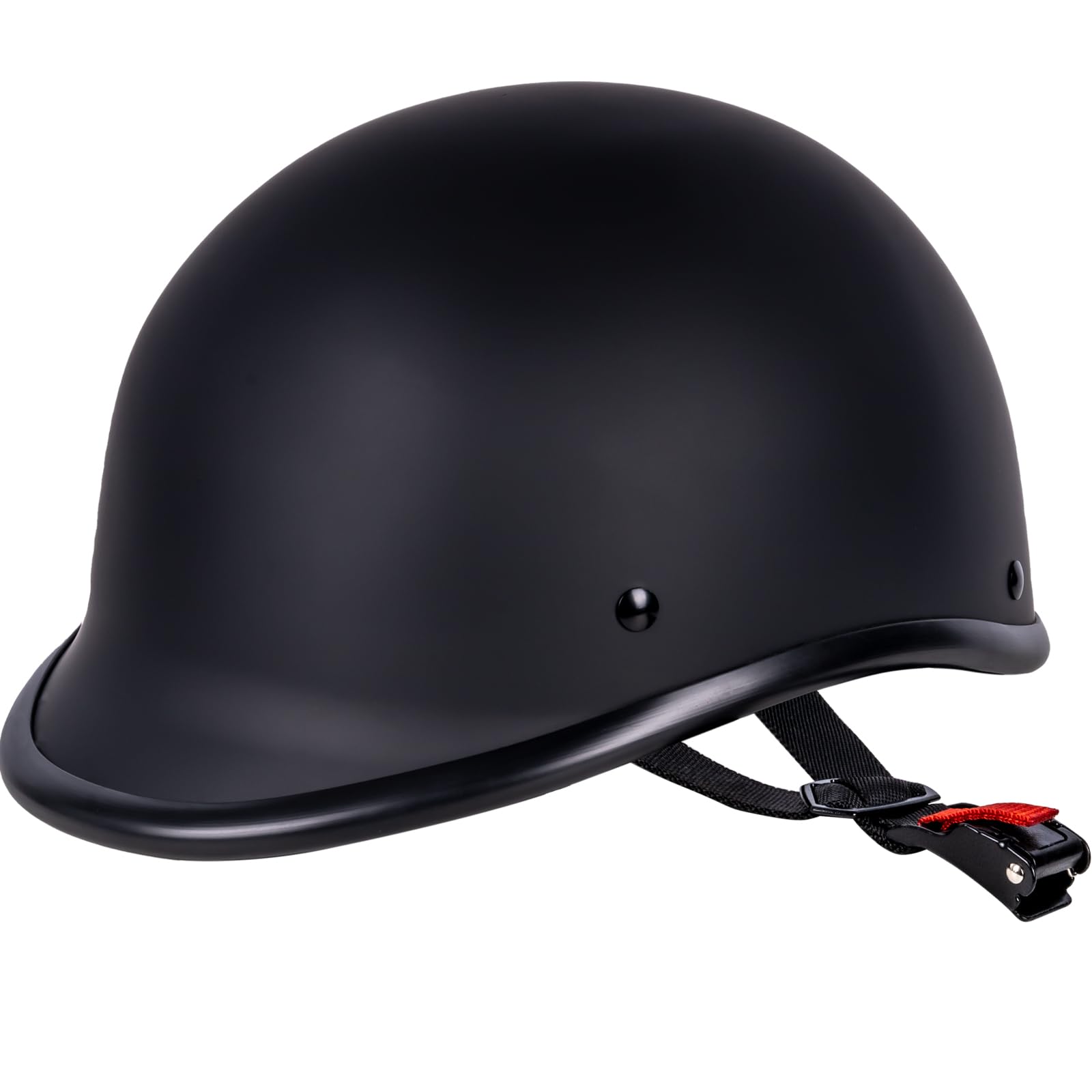 Yesmotor Motorcycle Helmet Half Shell Hawk Style Helmets Compact Lightweight Open Face for Motorcycle Street Bike Cruiser Moped - DOT Approved (Matte Black,XL)