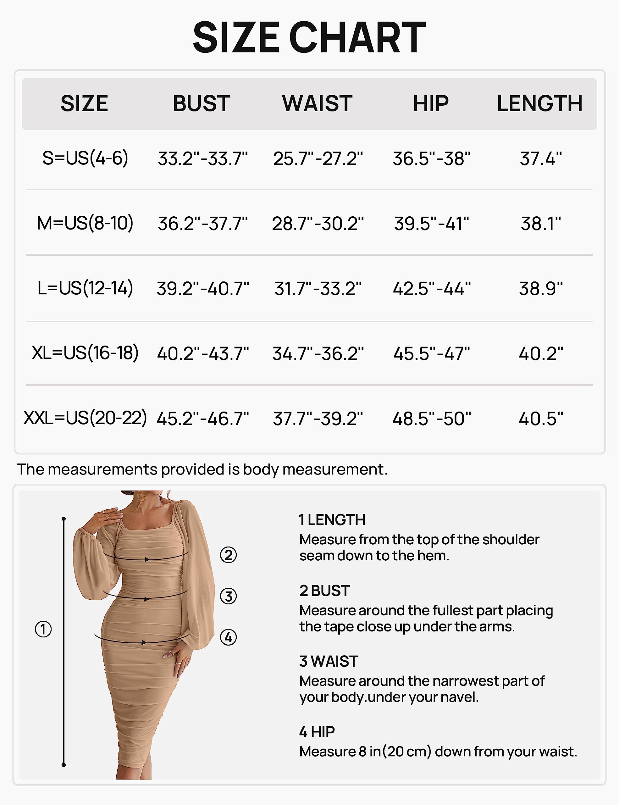 MEROKEETY Women's Long Puff Sleeve Ruched Bodycon Dress Square Neck Mesh Cocktail Party Midi Dresses,Black,M