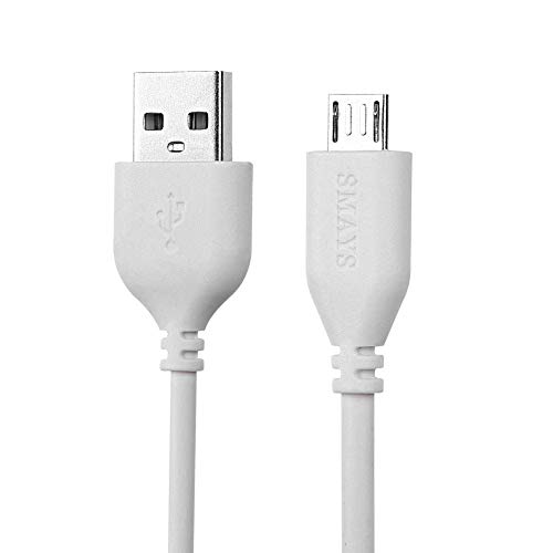 Smays 26ft Power Extension Cable Compatible with Wyze Cam, Zmodo, Blink Mini, Oculus Go, Kasa Cam, Yi Home Security Camera in Outdoor Indoor, Long Micro USB Cord White