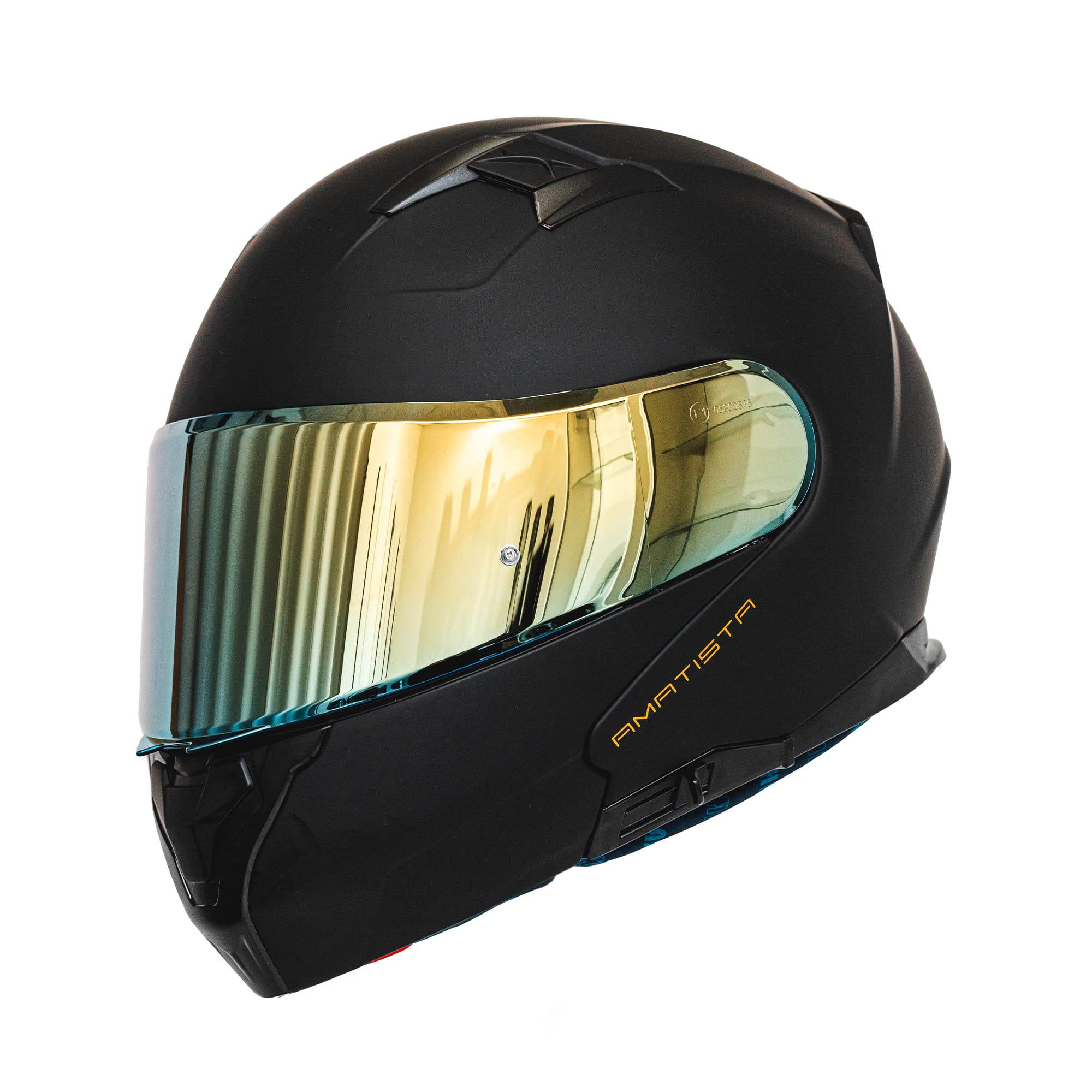 HAX Amatista Modular Flip-Up Dual Visor Motorcycle Helmet - DOT/ECE Approved, Lightweight, Comfortable, and Stylish Helmet for Men and Women (Matte Black M)