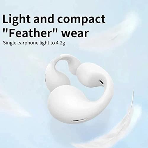 seuloo Blueoxy Wireless Ear Clip Bone Conduction Headphones,Ear Clip Bone Conduction Headphones Bluetooth,Bone Conduction Earbuds (Black-A)
