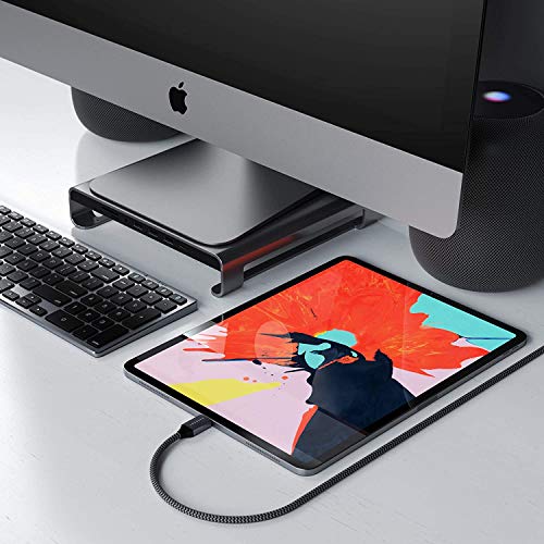 Satechi USB-C to USB-C 100W Charging Cable for USB Type-C Devices - 6.5 Feet (2 Meters) - Compatible with 2020/2019 MacBook Pro, 2020/2018 iPad Pro, 2020/2018 MacBook Air