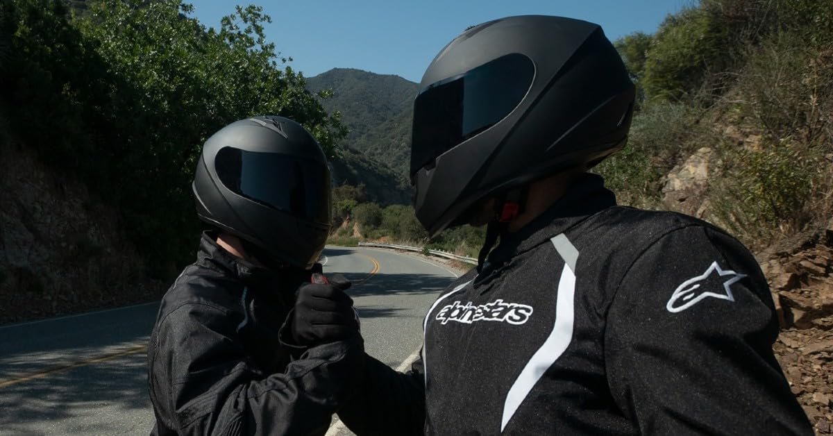 GLX GX11 Compact Motorcycle Helmet - Matte Black, X-Large - Full Face w/ Tinted Visor, DOT Approved