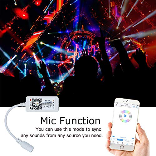HaoDeng Bluetooth RGBW/RGB Controller for LED Light Strips, Android and iOS Free App Bluetooth LED Strip Light Controller