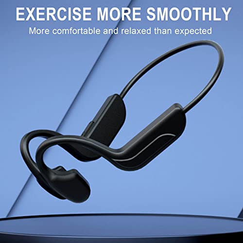 LADIGASU Wireless Bluetooth Headphones Outdoor Lightweight Stereo Earbuds Bone-Conduction Earphone Sports Waterproof Headset with Microphone