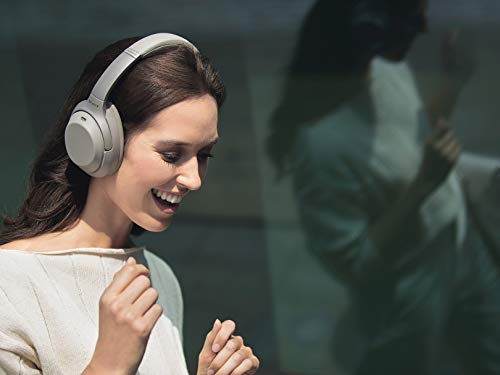 Sony WH1000XM3 Noise Cancelling Headphones : Wireless Bluetooth Over the Ear Headset – Silver (2018 Version)