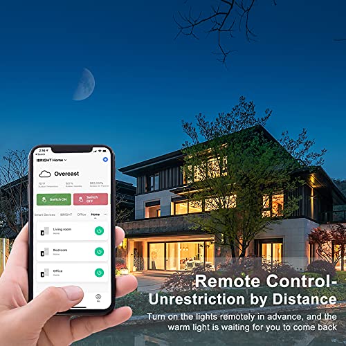 IBRIGHT Smart Light Switch, Works with Alexa & Google Home (3-Way), Remote Control & Timer Function, Neutral Wire Needed, No Hub Required, Single-Pole, ETL & FCC Certified (2.4Ghz Wi-Fi Only)