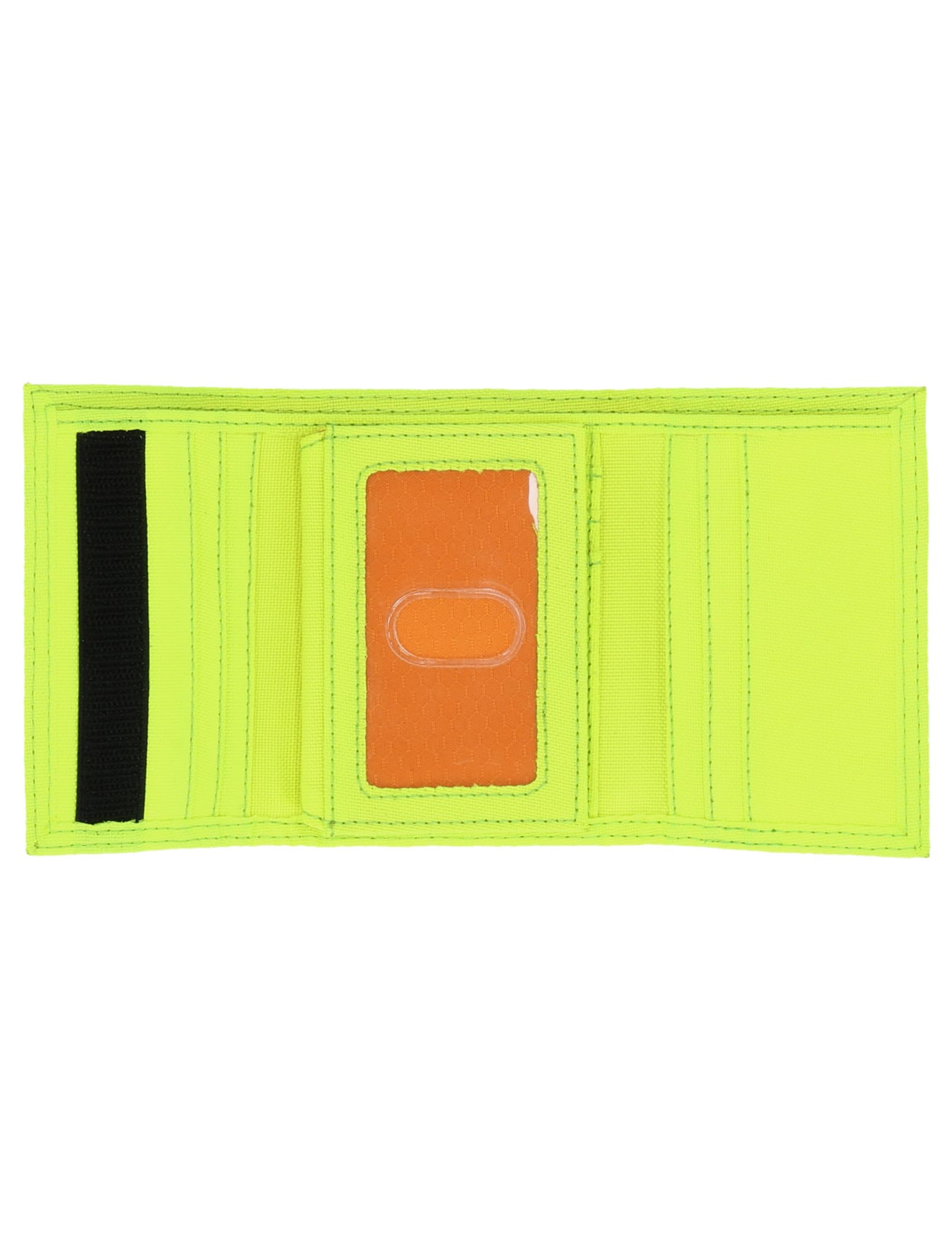 Timberland PRO Men's Cordura Nylon RFID Trifold Wallet with ID Window, Bright Yellow (Reflective), 4.5 x 1 x 3 in