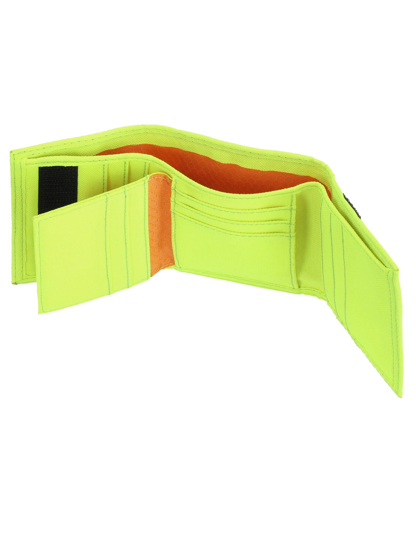Timberland PRO Men's Cordura Nylon RFID Trifold Wallet with ID Window, Bright Yellow (Reflective), 4.5 x 1 x 3 in