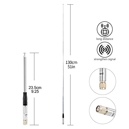 UAYESOK Telescopic 27MHz CB Antenna TNC Connector Upgrade for President Randy, Randy II FCC Handheld Cb Radio