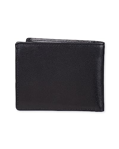 Amazon Essentials Men's Bifold Wallet with Coin Pocket, Black, One Size