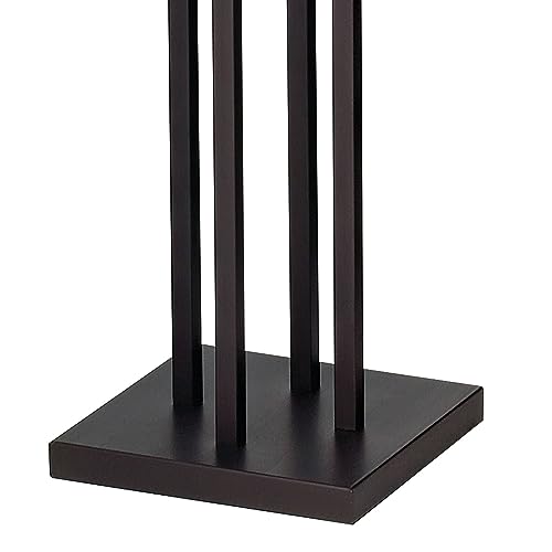 CAUME Light Tree Rustic Torchiere Floor Lamp 72 1/2" Tall Bronze Iron 4-Light White Glass Shade Living Room Bedroom Office House Home